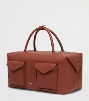 Max Mara Leather Boston Bowler Bag - Red