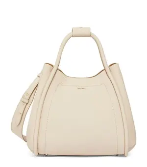 Max Mara Small Leather Marine Top-handle Bag - White