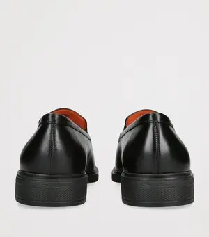 Santoni Leather Penny Loafers