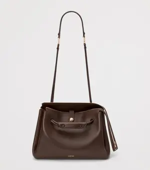 Loewe Large Grained Leather Madrid Shoulder Bag - Brown