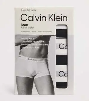 Calvin Klein Stretch-cotton Low Rise Icon Boxer Briefs