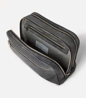 Brunello Cucinelli Suede Wash Bag