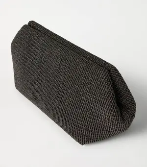 Brunello Cucinelli Leather Beaded Clutch