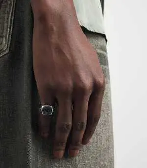 Tom Wood Cushion Kambaba Ring - Silver