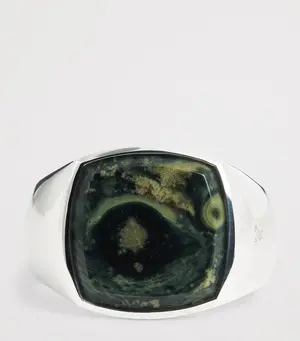Tom Wood Cushion Kambaba Ring - Silver