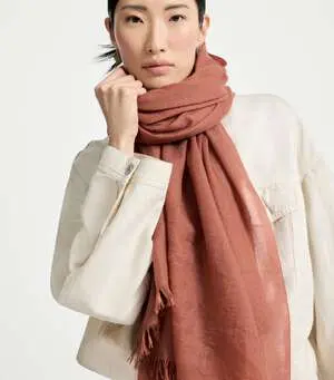 Brunello Cucinelli Cashmere-silk Scarf - Red