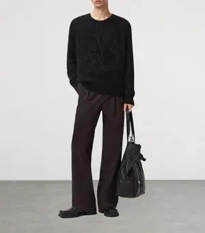 ALLSAINTS Embroidered Chainy Sweater - Black