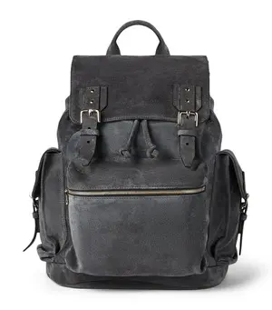 Brunello Cucinelli Suede City Backpack - Grey