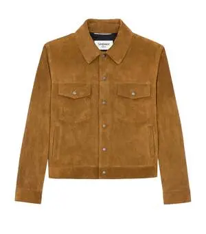 Saint Laurent Suede Twin-pocket Jacket - Brown
