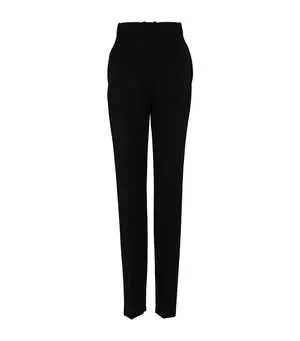 Saint Laurent Wool Tapered Trousers