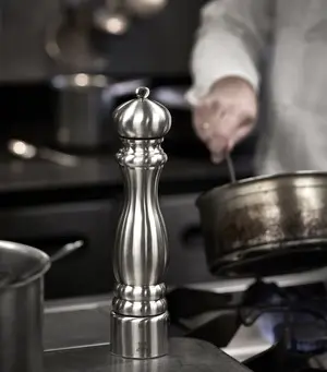 PEUGEOT Stainless Steel Paris Chef Salt Mill - Metallic