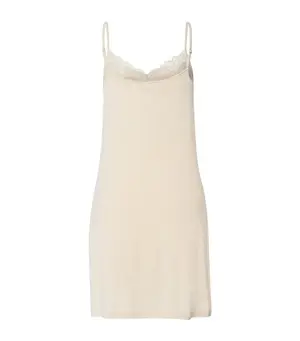 Hanro Lace-trim Natural Elegance Nightdress - Beige