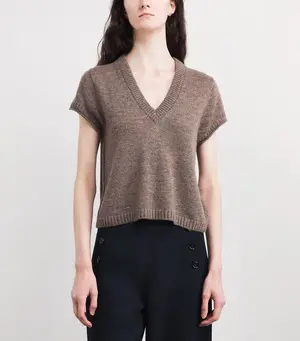 ME+EM Merino Wool-cashmere-silk V-neck Sweater