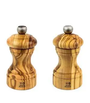 PEUGEOT Olive Wood Bistro Pepper And Salt Mill Set - Green
