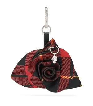 Alexander McQueen Tartan Rose Bag Charm