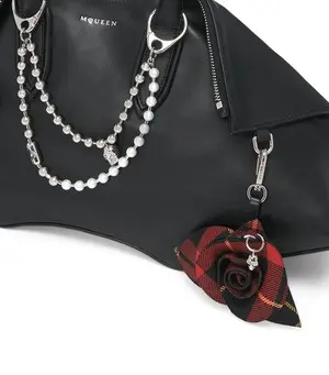 Alexander McQueen Tartan Rose Bag Charm
