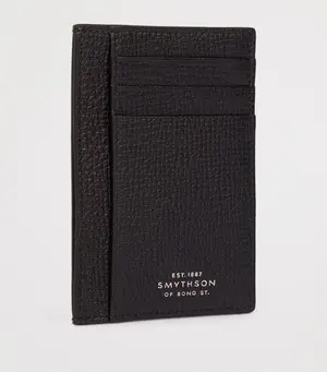 Smythson Calfskin Ludlow Card Holder - Black