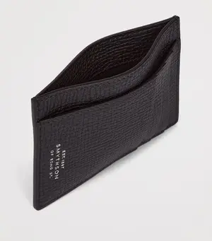 Smythson Calfskin Ludlow Card Holder - Black
