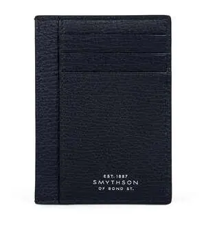 Smythson Calfskin Ludlow Card Holder - Navy