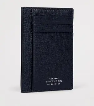 Smythson Calfskin Ludlow Card Holder - Navy