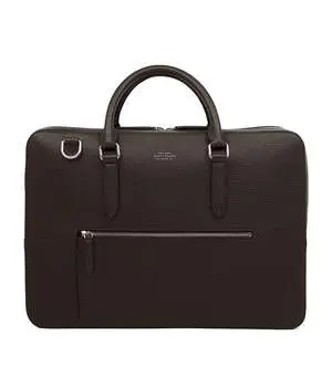 Smythson Large Calfskin Ludlow Briefcase - Brown