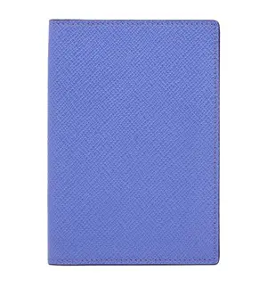 Smythson Calfskin Panama Passport Cover - Purple