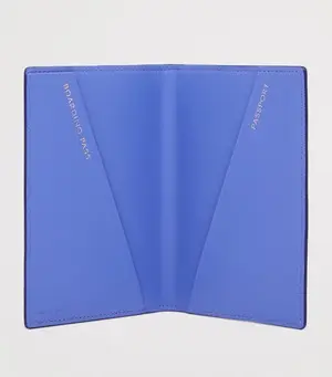 Smythson Panama Passport Cover - Purple