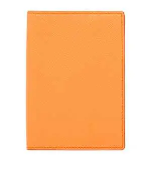 Smythson Calfskin Panama Passport Cover - Orange