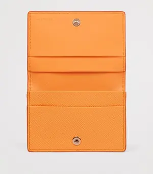 Smythson Calfskin Panama Folded Card Holder