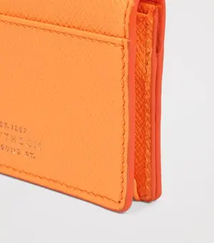 Smythson Calfskin Panama Folded Card Holder