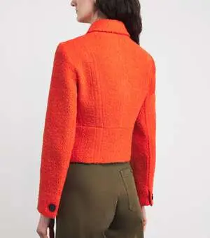 ME+EM Wool-blend Bouclé Cropped Jacket