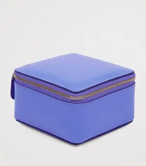 Smythson Large Calfskin Panama Trinket Case