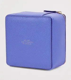 Smythson Large Calfskin Panama Trinket Case