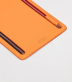 Smythson Panama Multi-zip Case - Orange