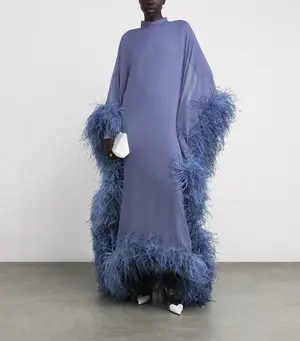 TALLER MARMO Silk Casta Diva Royale Kaftan Maxi Dress