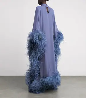 TALLER MARMO Silk Casta Diva Royale Kaftan Maxi Dress