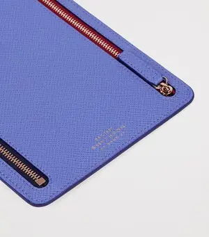 Smythson Calfskin Panama Multi-zip Case