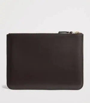 Comme Des Garçons Large Leather Outside Pocket Wallet