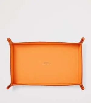Smythson Small Leather Panama Rectangular Trinket Tray