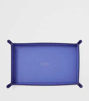 Smythson Small Leather Panama Rectangular Trinket Tray