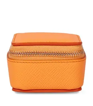 Smythson Small Panama Leather Trinket Case - Orange