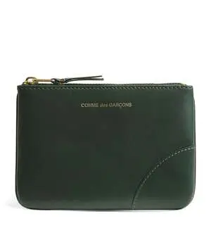 Comme Des Garçons Small Leather Pouch - Green