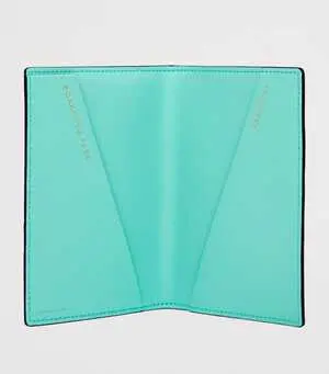 Smythson Panama Leather Stickers Passport Cover