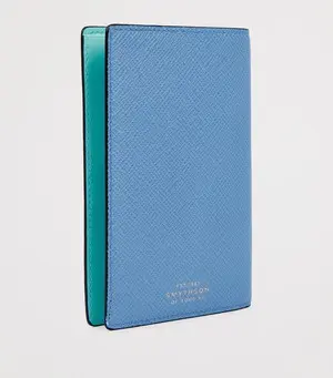 Smythson Panama Leather Stickers Passport Cover