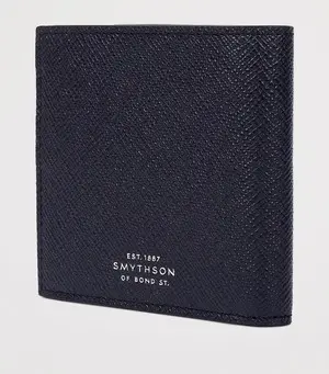 Smythson Panama Leather Stripe Bifold Wallet