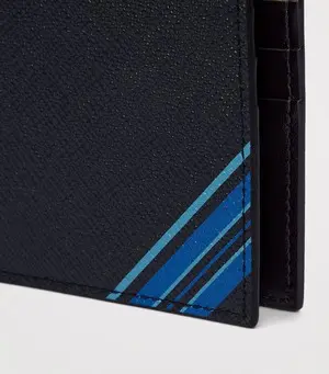 Smythson Panama Leather Stripe Bifold Wallet