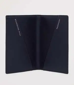 Smythson Panama Leather Stripe Passport Holder