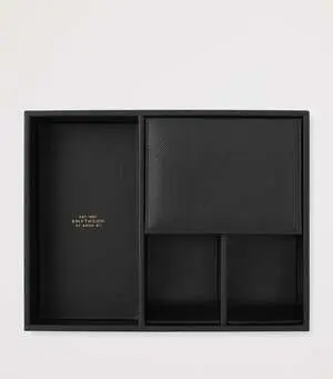 Smythson Panama Leather Valet Tray