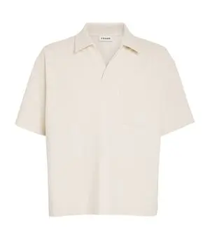 FRAME Textured Polo Shirt - Ivory