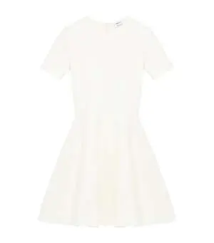 Alexander McQueen Short-sleeve Skater Mini Dress - White